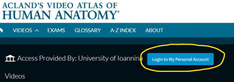 Instructions for Acland’s Video Atlas of Human Anatomy - University ...